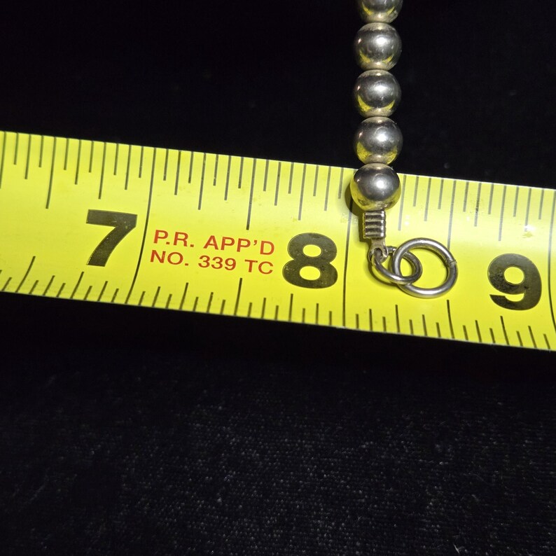 Vintage Navajo Pearl Necklace. 24” Sterling Silver Native American ...