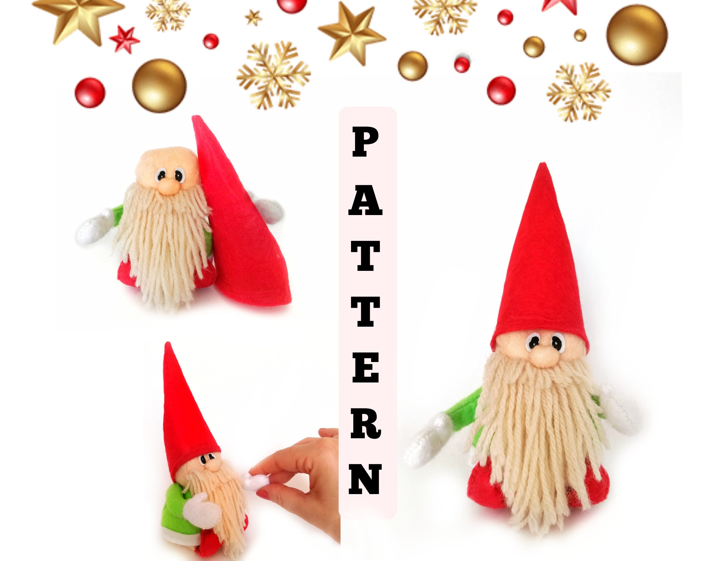 Gnome sewing pattern Felt Gnome patterns Tomte pattern - Etsy España