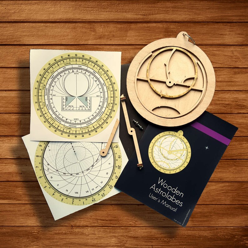 Wooden Astrolabe Measuring Navigation Instrument Astronomy | Etsy