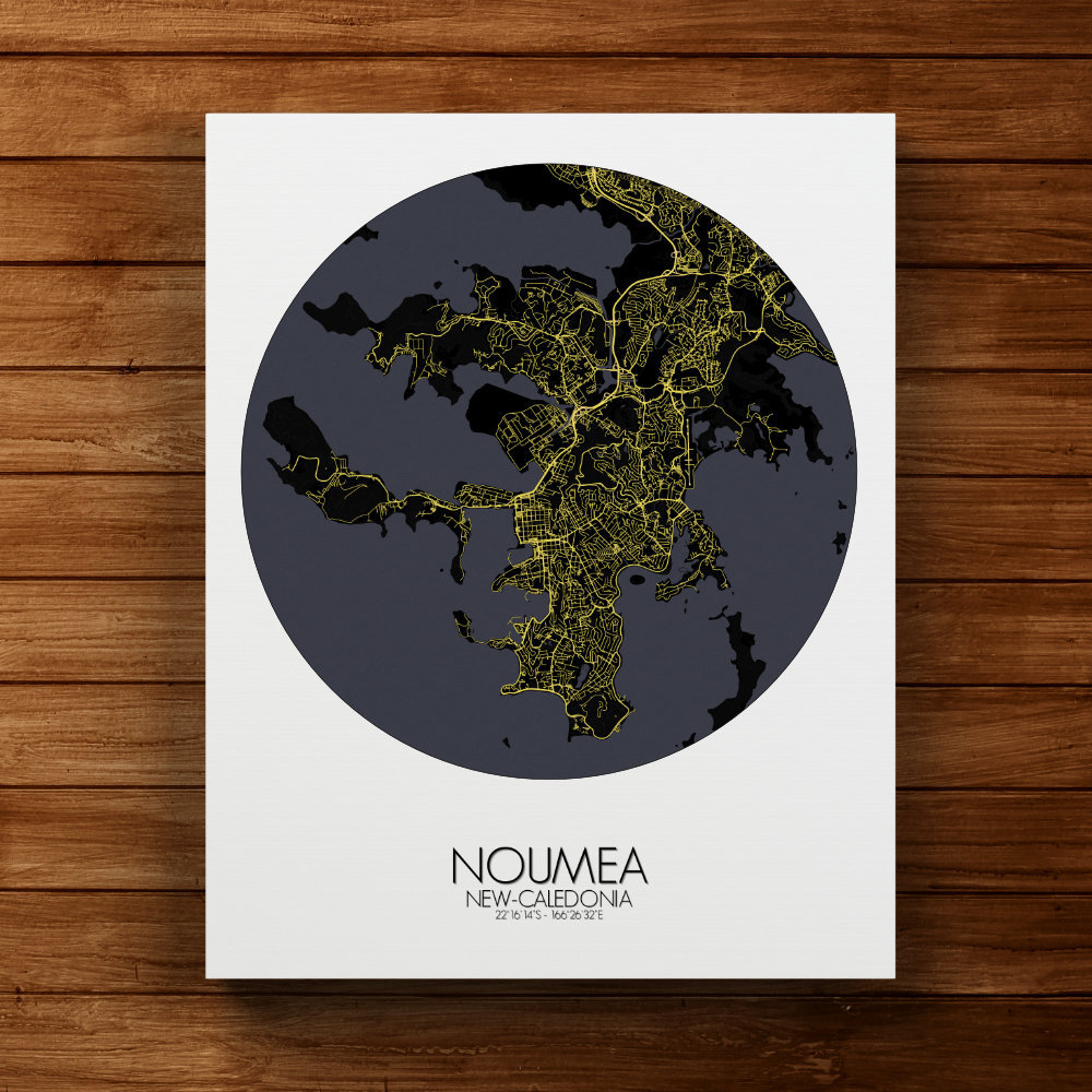 Noumea New Caledonia City Map of Noumea Canvas City - Etsy