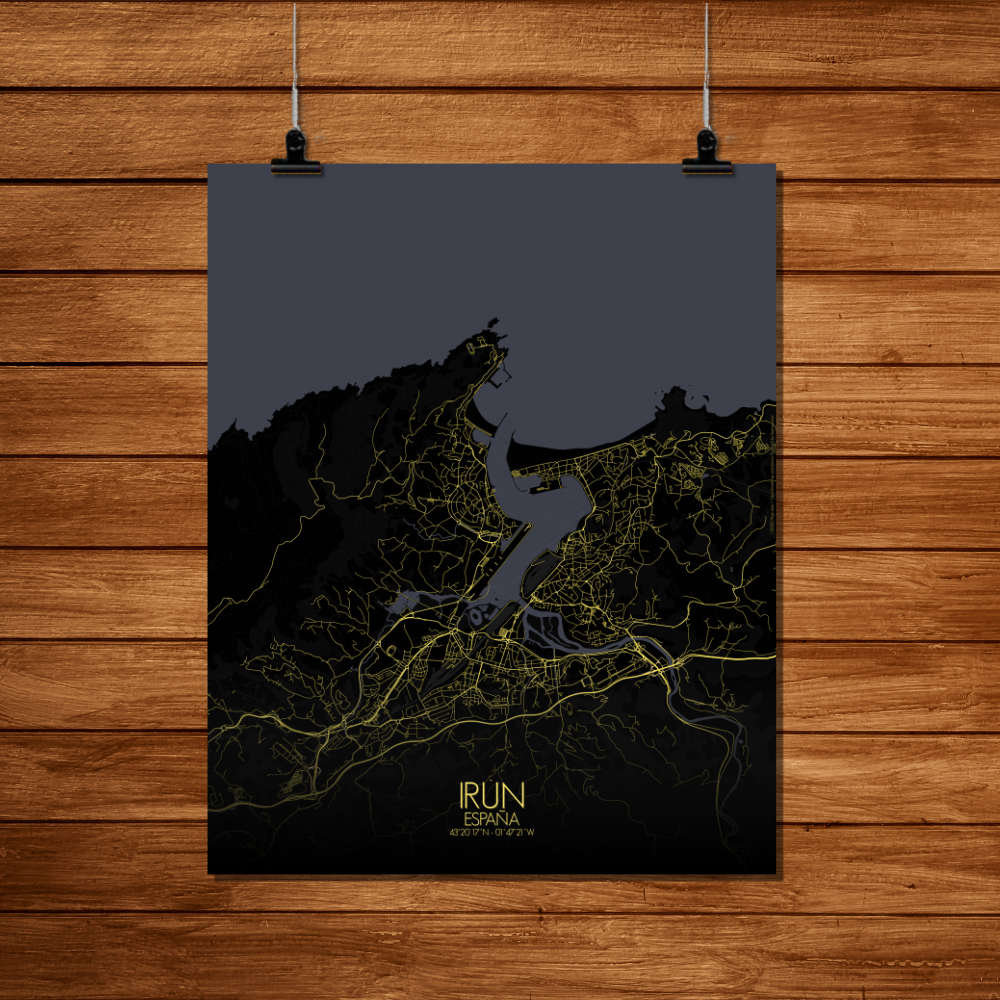 Irun Spain Europe City Map Print Large Size Green Space - Etsy UK