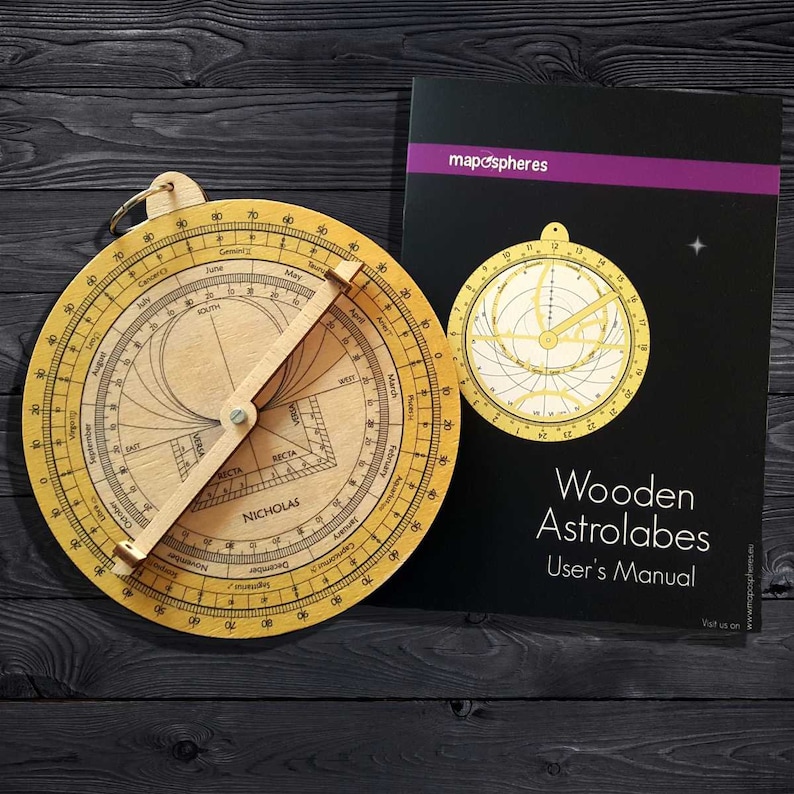 Wooden Astrolabe: Navigation Instrument, Astronomy Gift, DIY Kit - Etsy