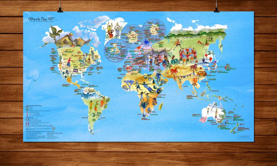 Ultimate Frisbee Map | Outdoor Activity Print, Sport, Disk, Large ...