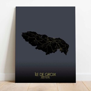 Groix France City Map of Groix Canvas City Streets | Etsy