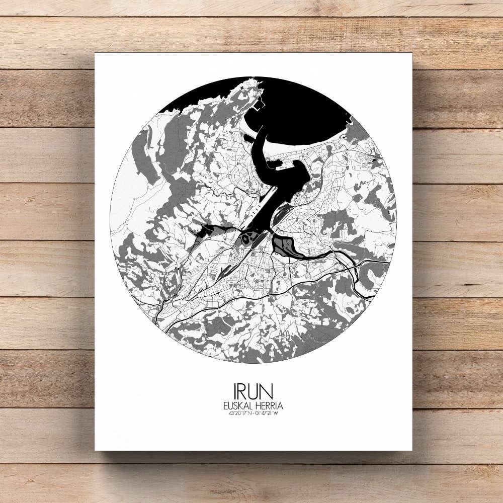 Irun Spain Europe City Map Print Large Size Green Space - Etsy UK