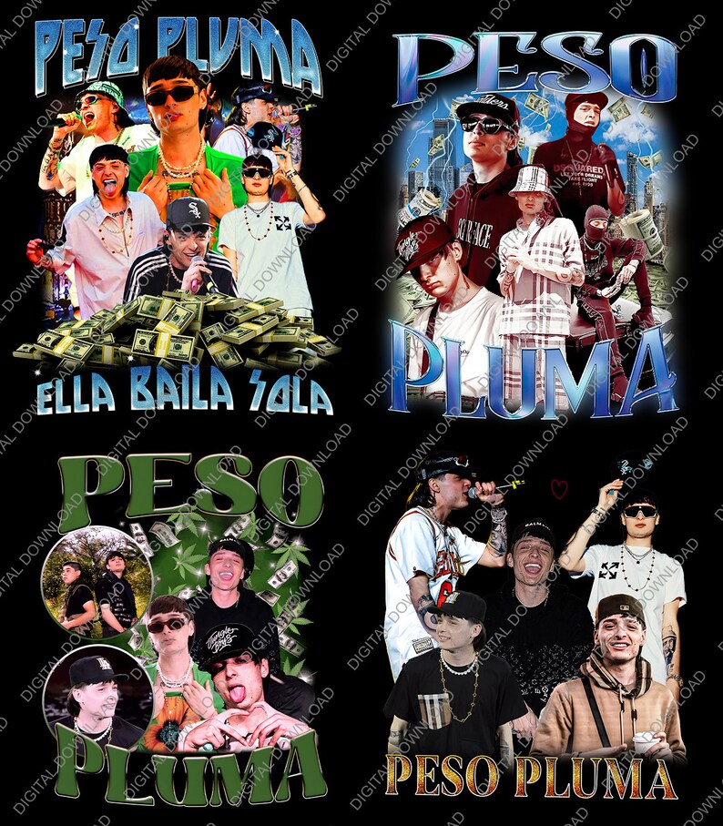 Combo 4 Peso Pluma Design File Png, Retro Peso Pluma Music, Exodo Tour ...