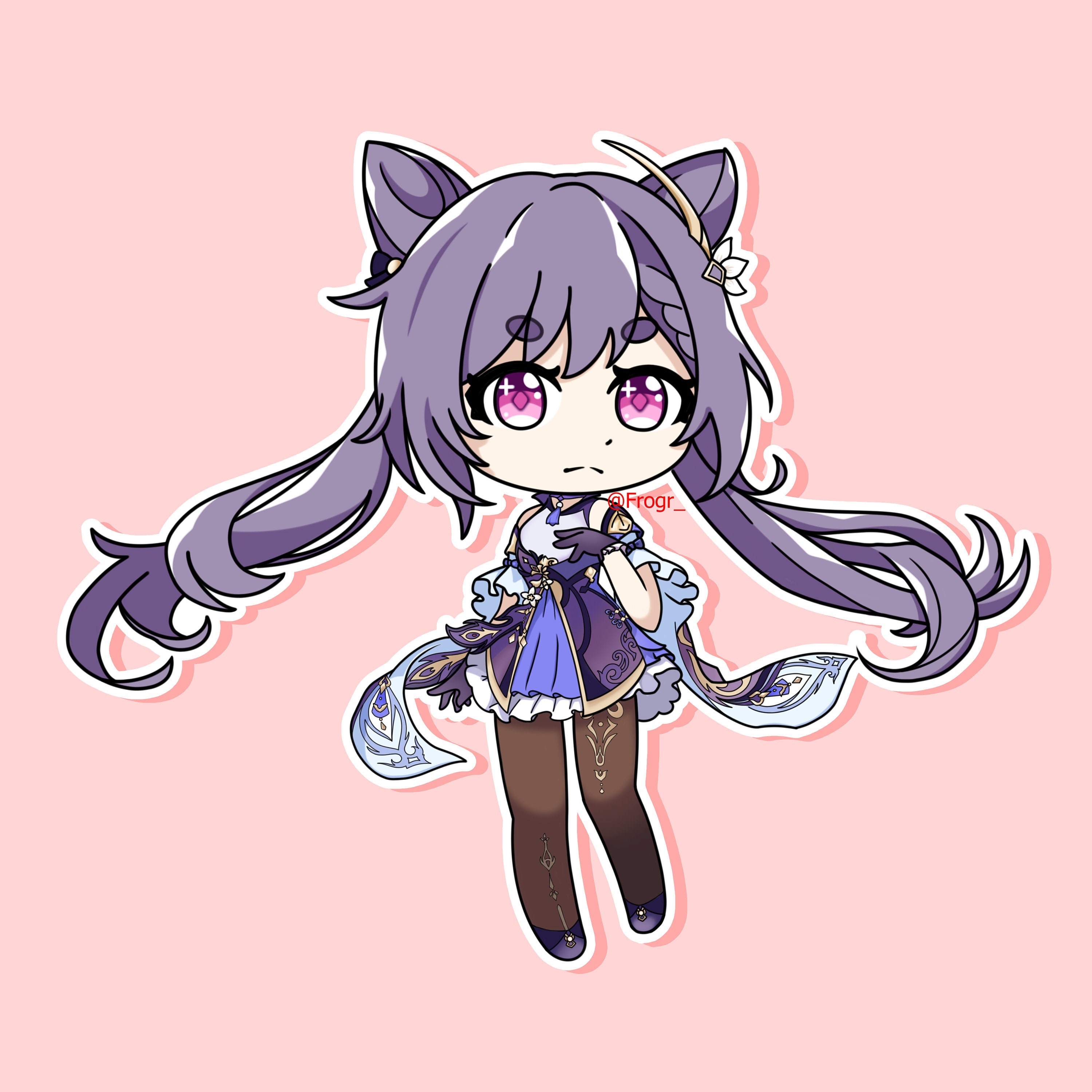Genshin Impact Chibi Keqing Sticker - Etsy Australia