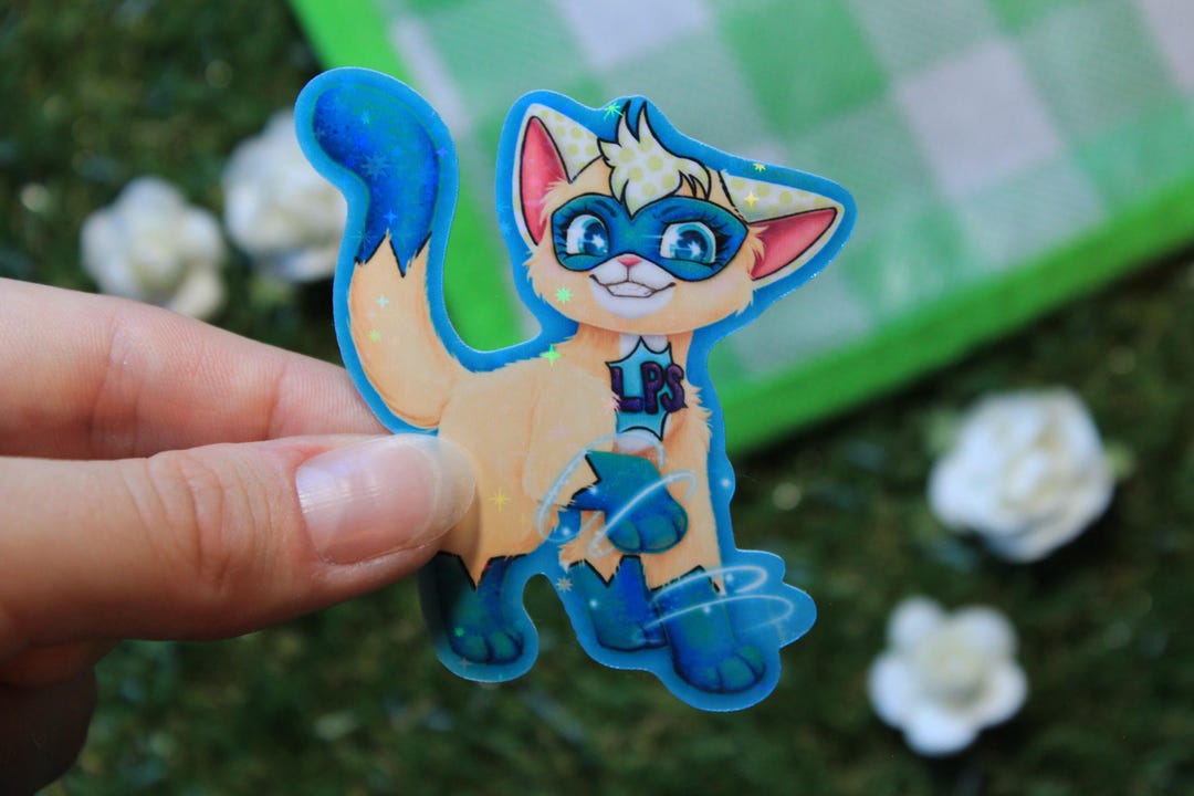 LPS Littlest Pet Shop Comic Con Cat Kitty 2.5inch Laminated Holographic ...