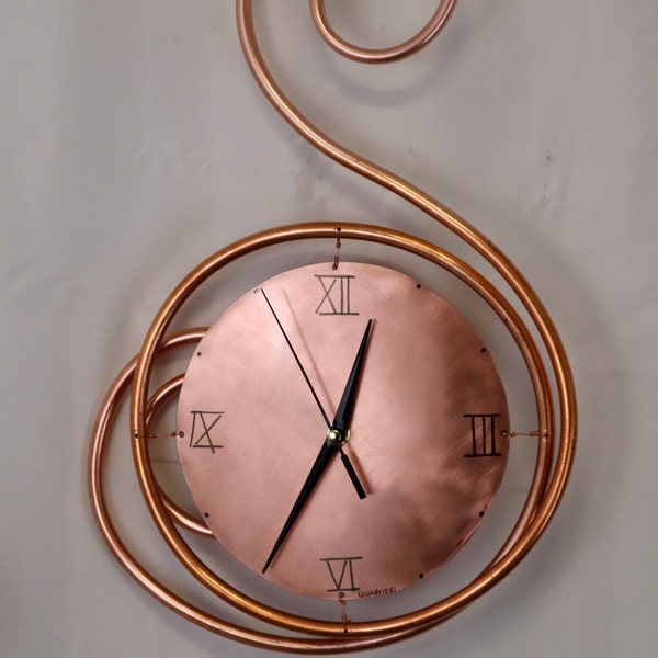 Copper Wall Clock - Etsy