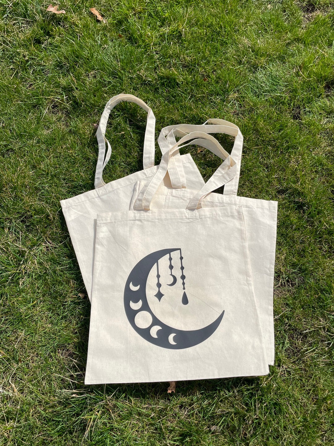 Moon and Sun Canvas Tote Recycling Canvas Bag Trash Canvas - Etsy