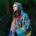 Psychedelic Hooded Poncho Abstract Hippie Psy-trance - Etsy Canada