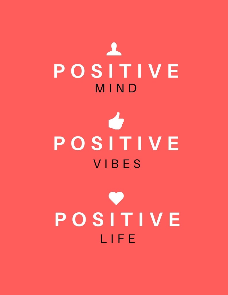 Positive Quote Poster - Etsy
