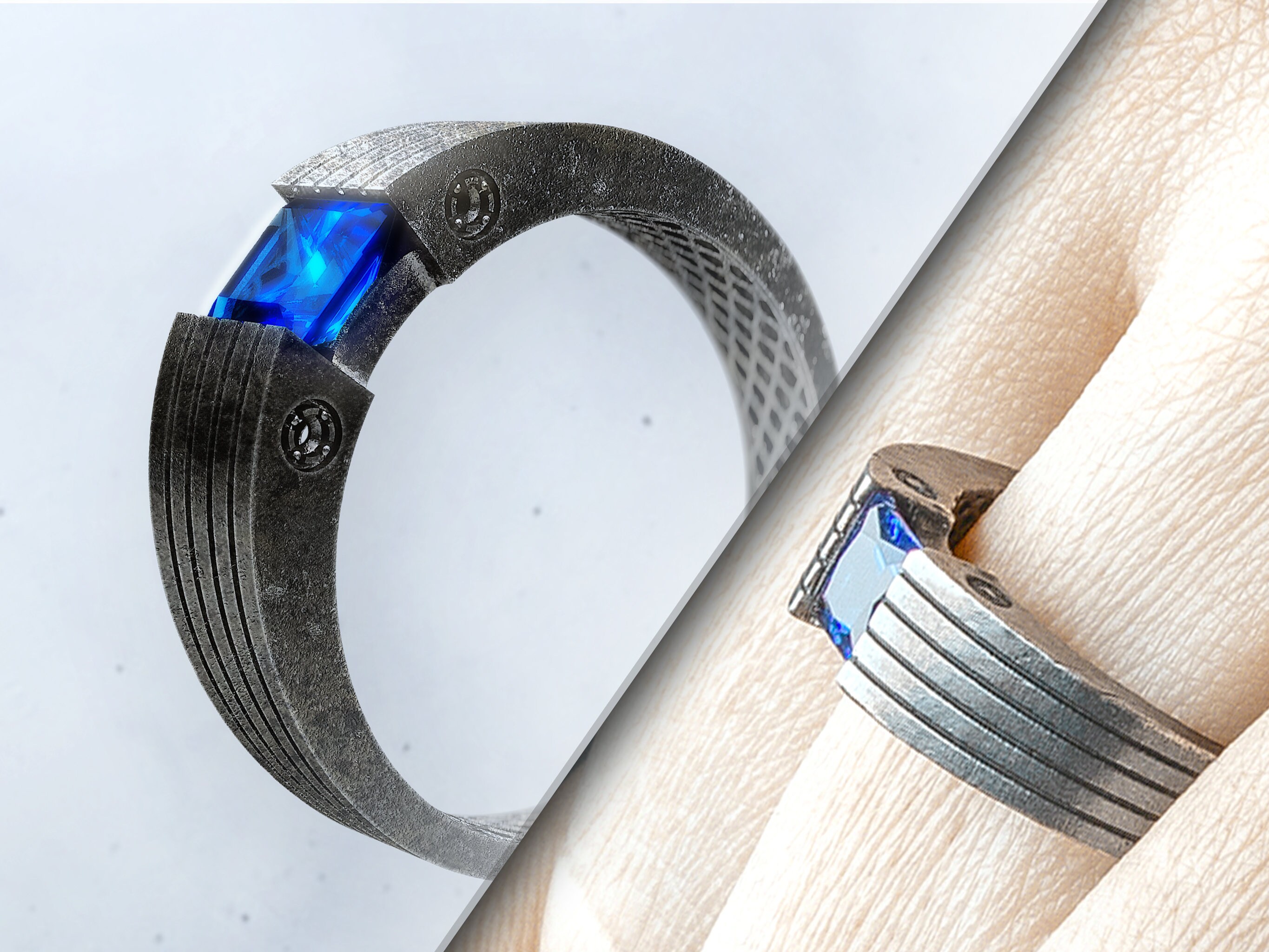 SCI-FI GEOMETRIC Ring-Inspired by Aesthetics of Other | Etsy