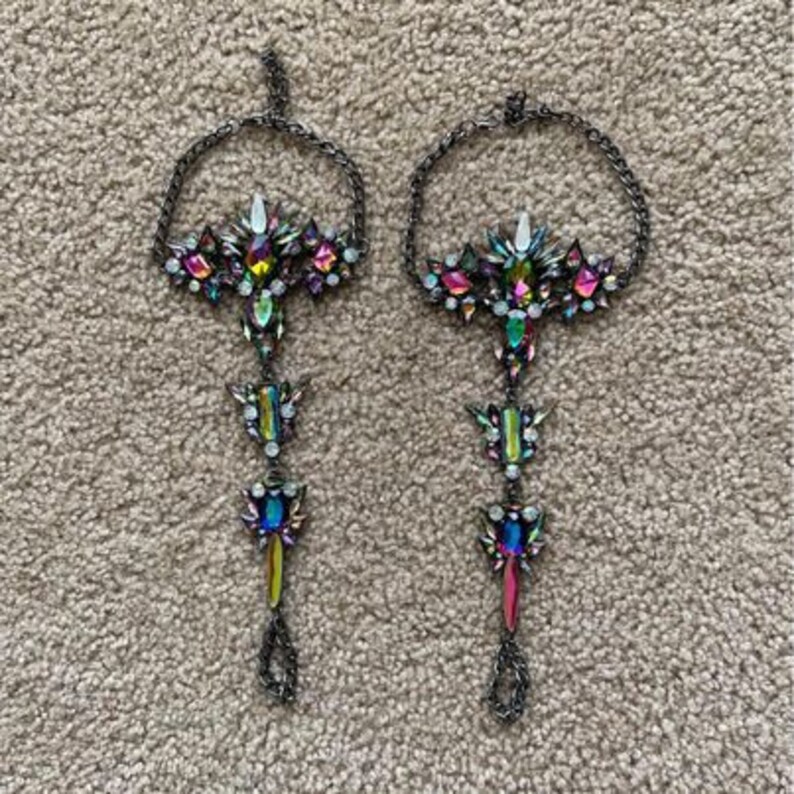 2 Boho Crystal Beach Vacation Ankle Anklet-bracelet for Leg or Hand - Etsy