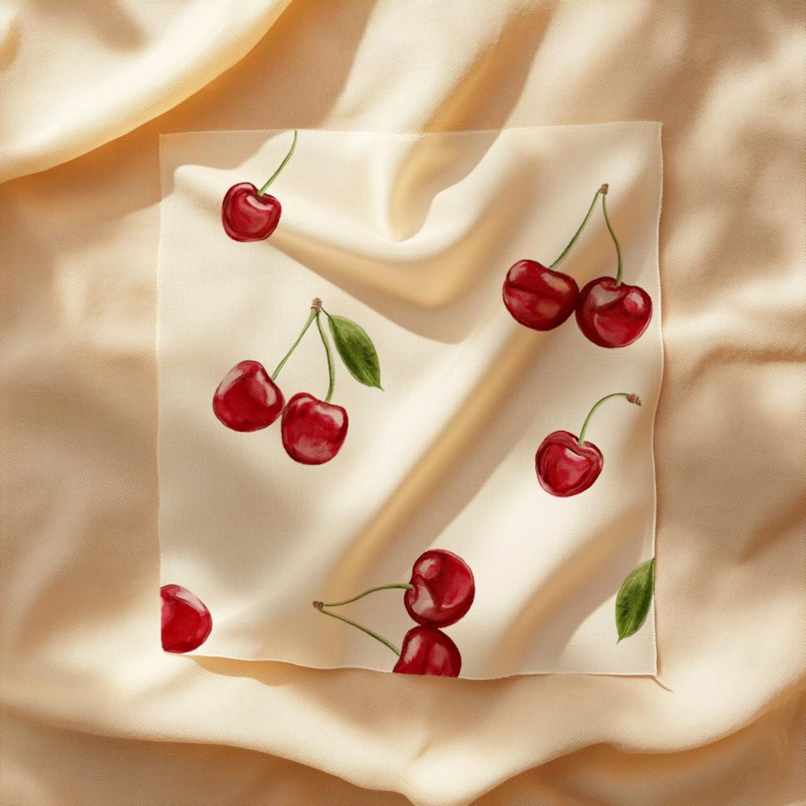 Mon Cherie Seamless Watercolor Cherry Pattern | Red Pink Stripes ...