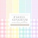 Watercolor Gingham Digital Paper Pack | Pastel Plaid Seamless Pattern ...