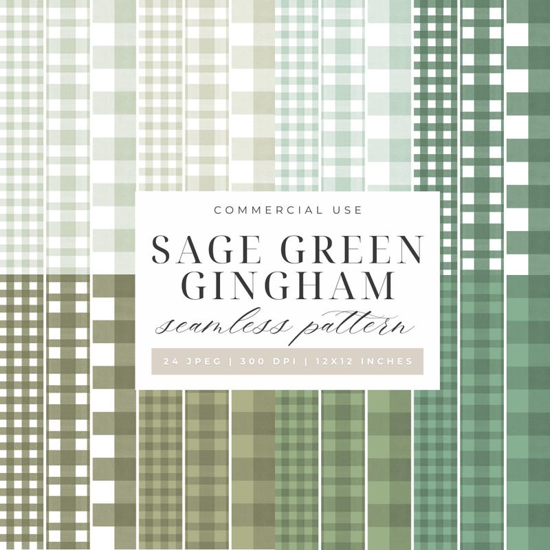 Green Gingham Fabric - Etsy