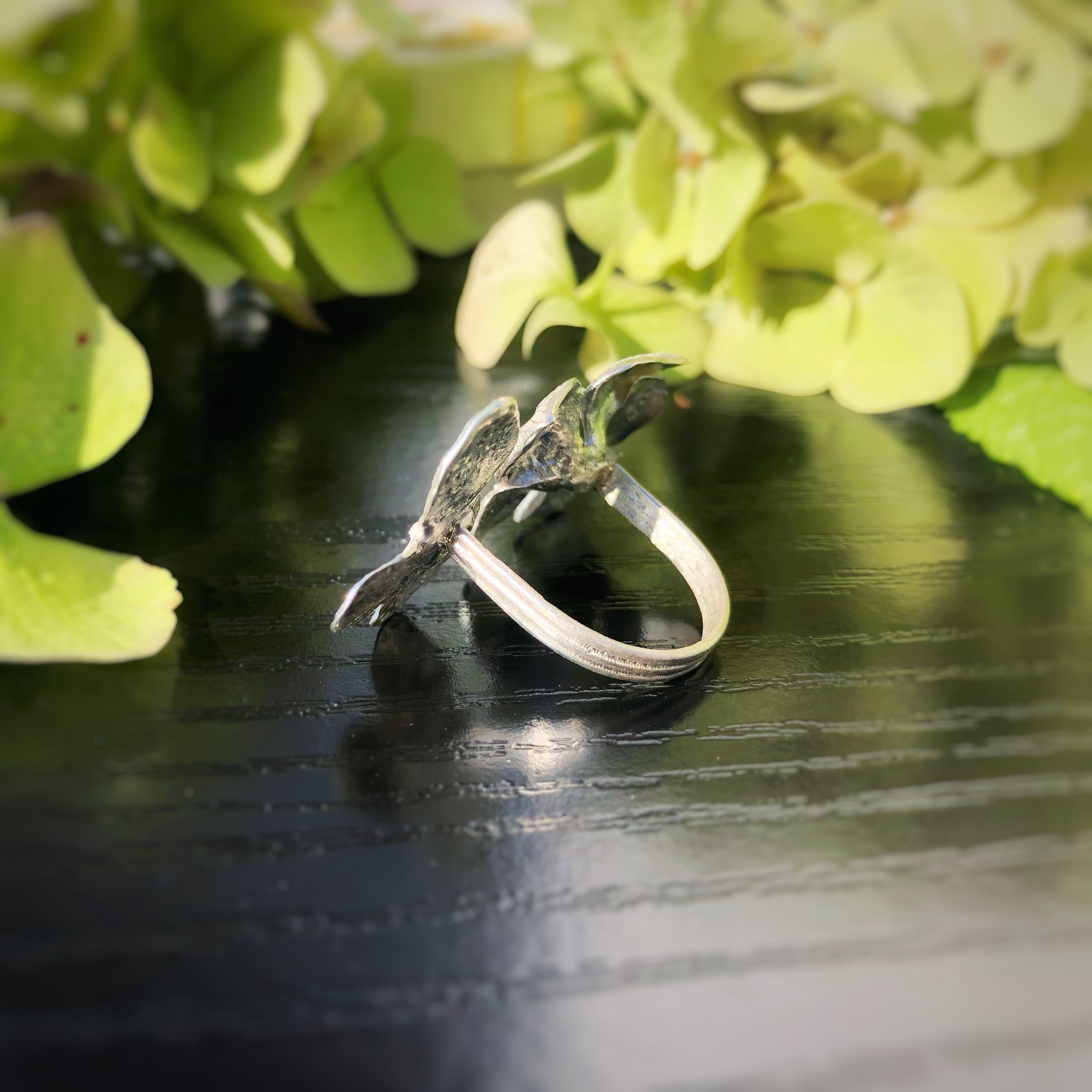 Hydrangea Open Ring Sterling Silver Botanical Ring Hydrangea - Etsy