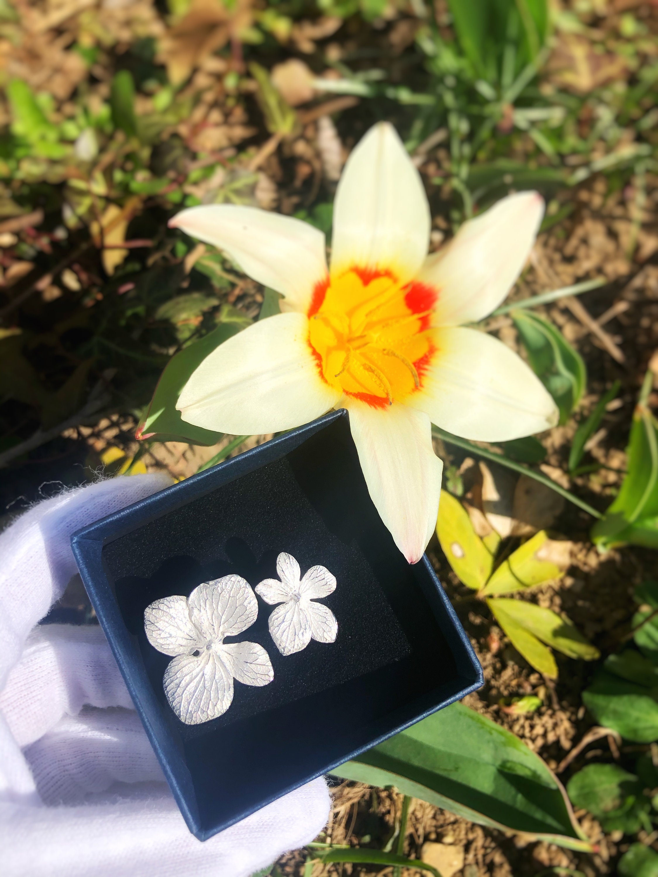 Hydrangea Open Ring Sterling Silver Botanical Ring Hydrangea - Etsy