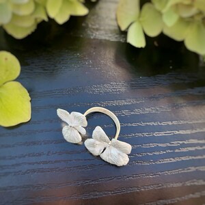 Hydrangea Open Ring Sterling Silver Botanical Ring Hydrangea - Etsy