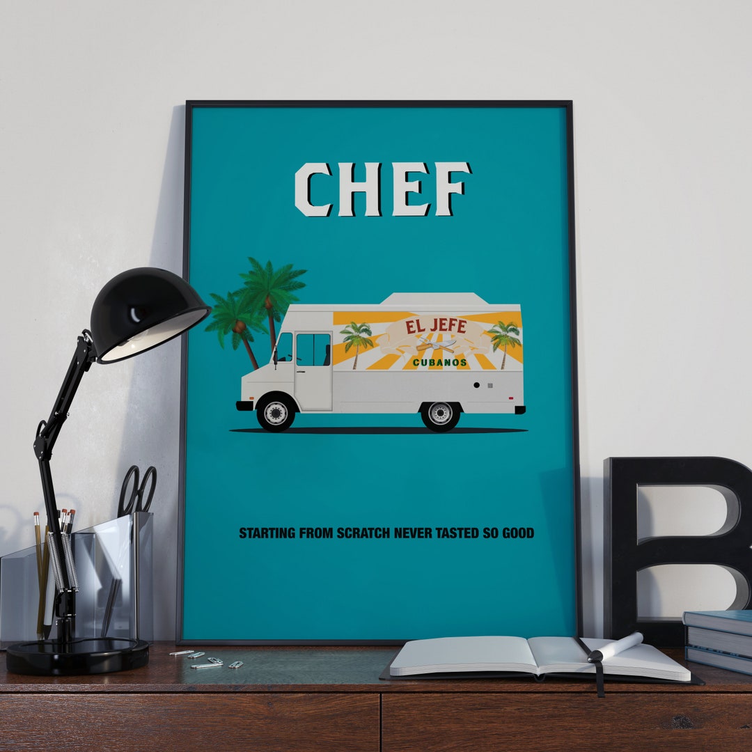 Chef Movie "el Jeffe" Inspired Minimal Wall Art Blue Poster - Etsy