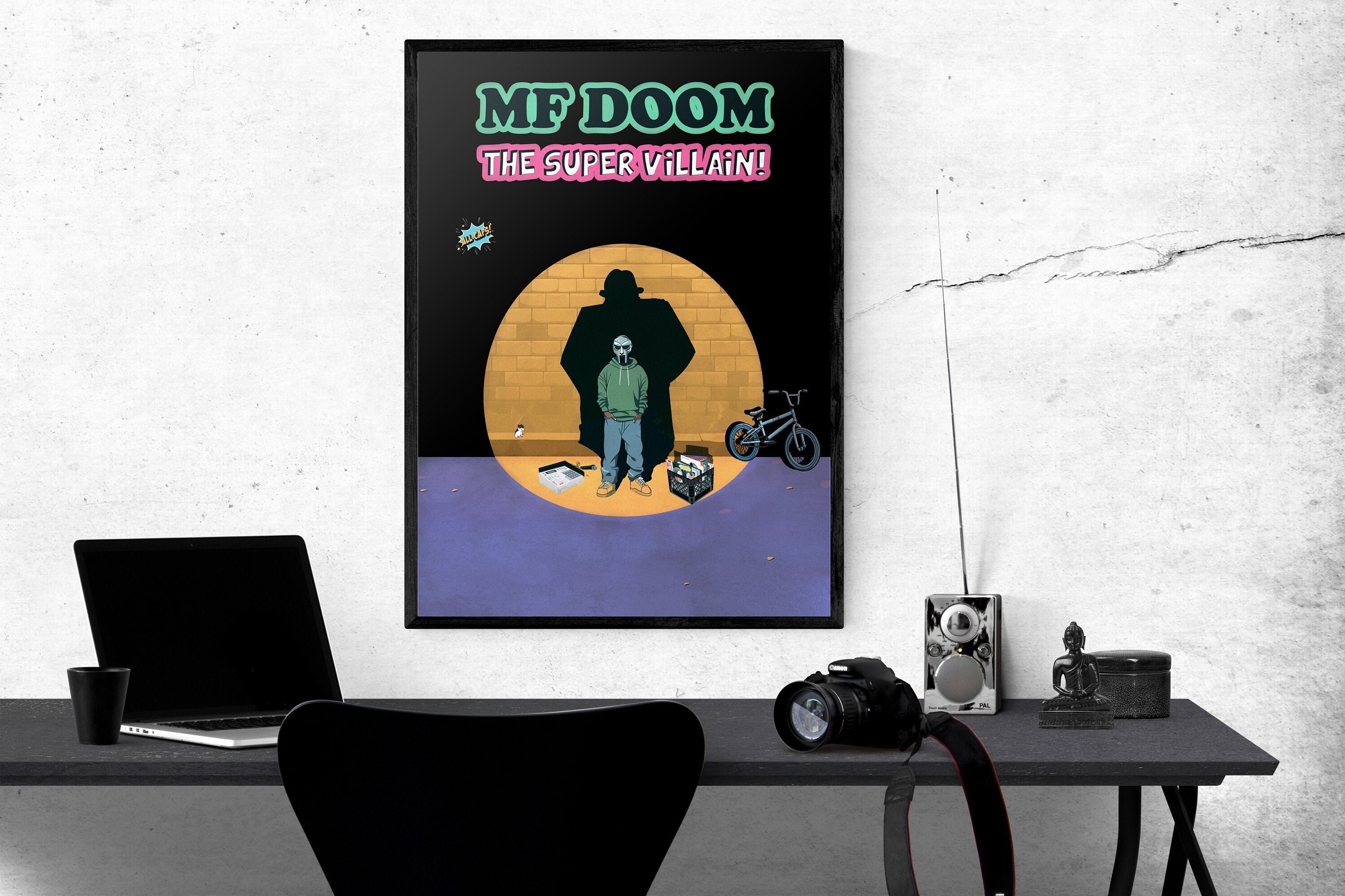 MF DOOM Inspired Hip Hop Comic Poster - Etsy
