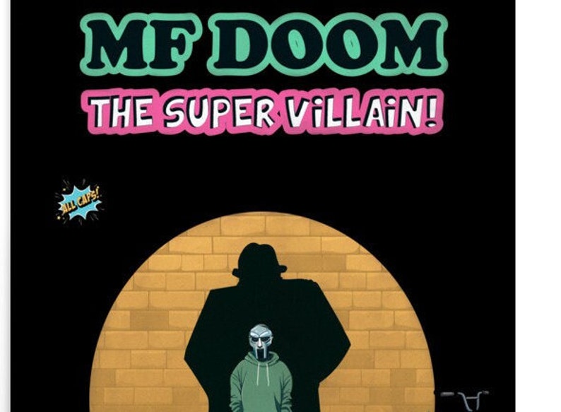 MF DOOM Inspired Hip Hop Comic Poster - Etsy
