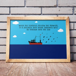Eric Cantona Seagulls and Sardines Quote High Quality Poster - Etsy
