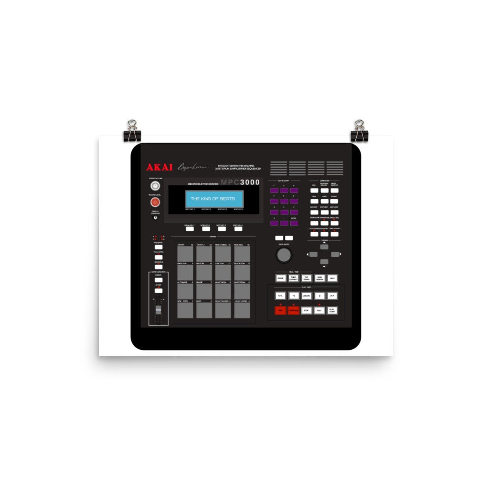 MPC 3000 Black Edition J Dilla Wall Art Costumisable Poster - Etsy
