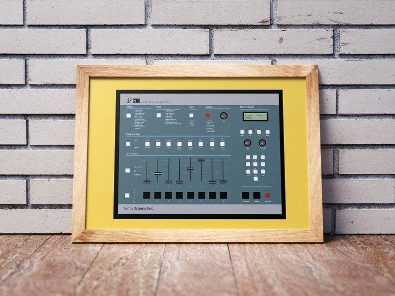 SP1200 EMU Sampler Minimal Vector Wall Art Customisable Poster - Etsy