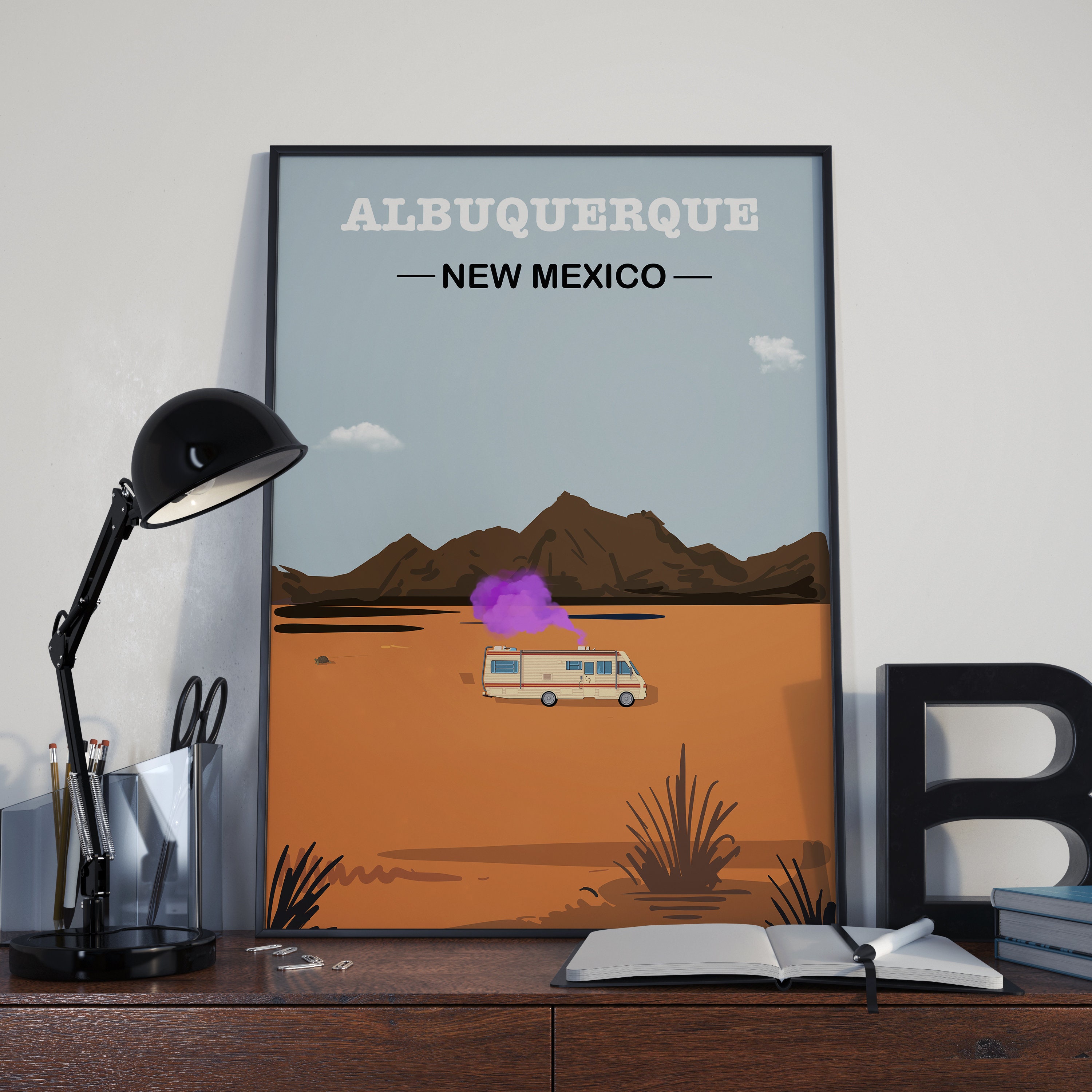 Breaking Bad RV Travel Poster of Albuquerque, New Mexico Wall ...