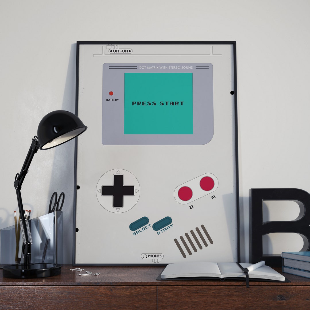 Game Boy Inspired Design Minimal Wall Art Poster (customisable) - Etsy