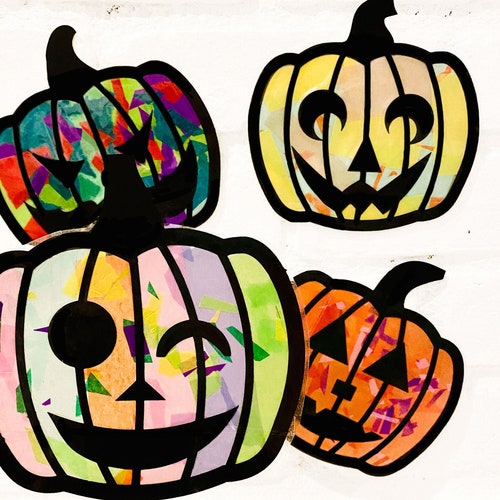 Halloween Suncatcher Kit Halloween Class Party Craft - Etsy