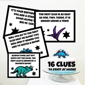 Dinosaur Themed Scavenger Hunt Digital Download - Print at Home ...