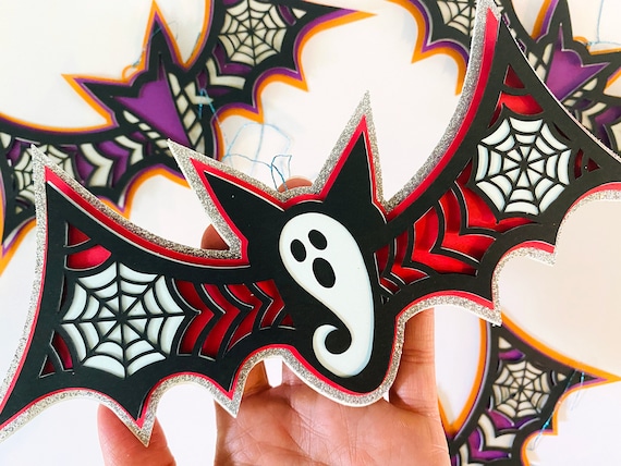 SVG 3D Layered Bat Halloween Paper Craft for Cricut or - Etsy