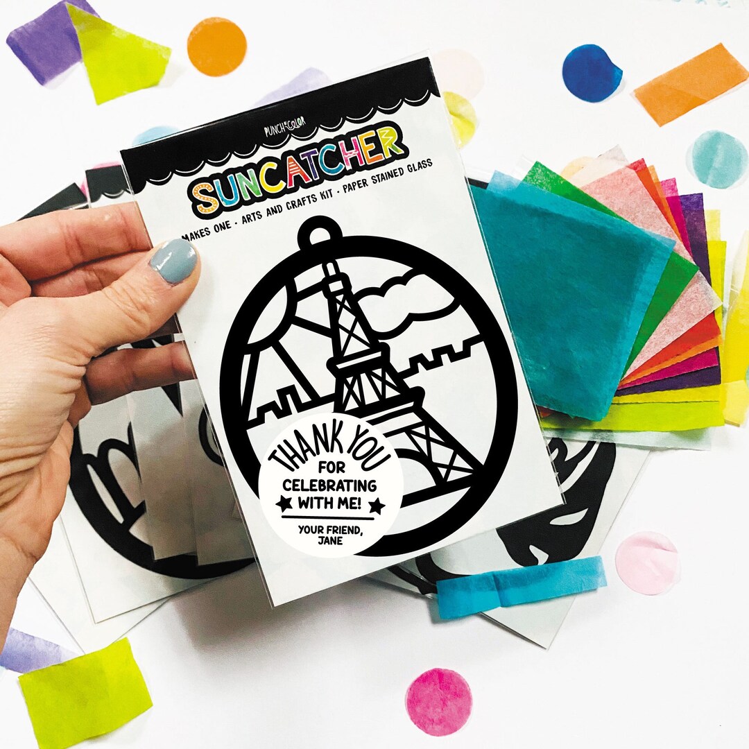 Paris Craft Kit Party Favors for Kids, Eiffel Tower DIY Art Activity ...