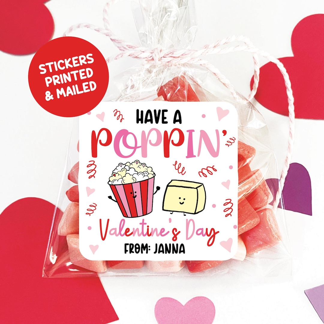 Have a Poppin Valentine's Day Card, Popcorn Valentines Tag, DIY ...
