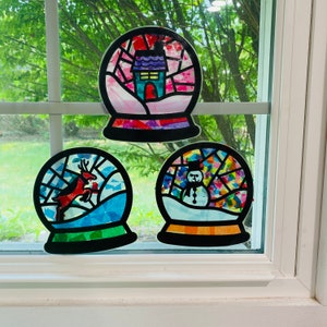 Snowglobe Suncatcher Arts and Crafts Kit for Kids, Simple and Easy DIY ...