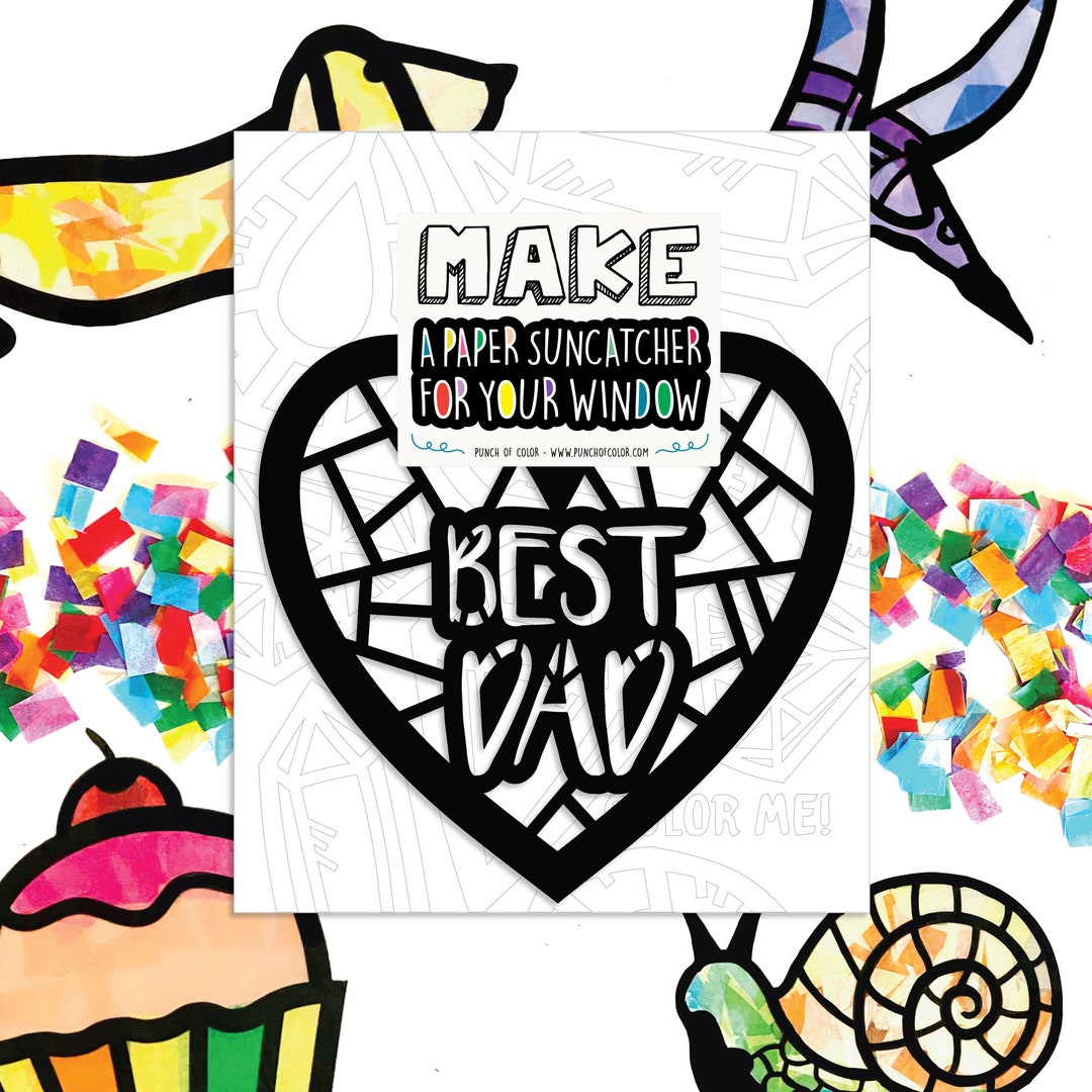 Best Dad Suncatcher Kit - Gift for Dad - Gift From Kids - Kids Craft ...
