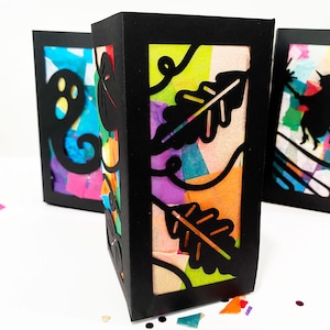 10 Fall Leaves Lantern Activity for Kids, Easy Tissue Paper Luminary ...