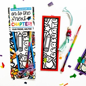 Graduate Coloring Bookmark Favor, Preschool Graduation Party Favors ...
