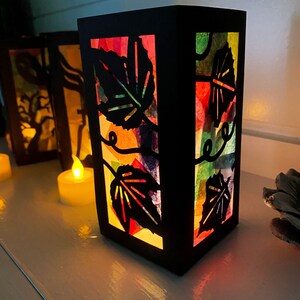10 Fall Leaves Lantern Activity for Kids, Easy Tissue Paper Luminary ...