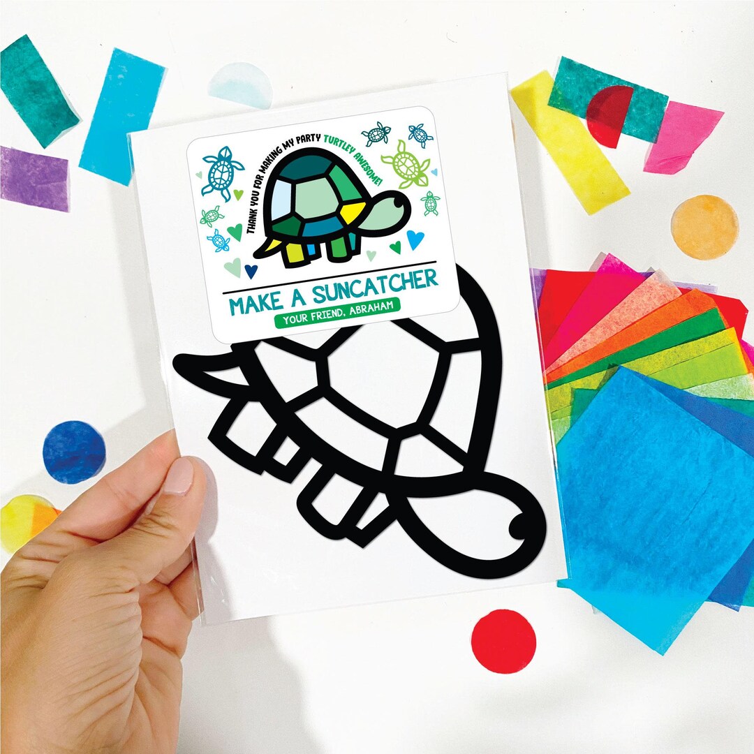 Turtle Suncatcher Craft Kit, Under the Sea Birthday Party Favors for ...