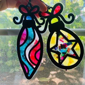 DIY 7 Holiday Ornament Suncatcher Kit - Christmas Arts and Crafts for ...
