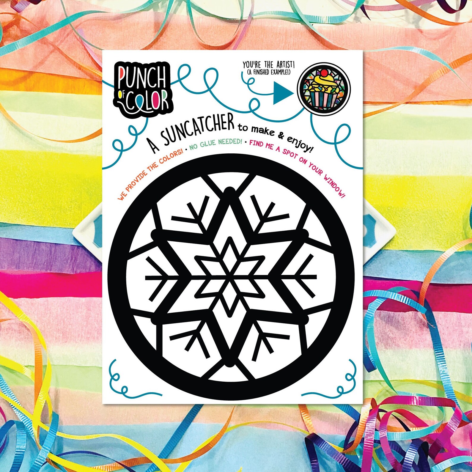 Snowflake Suncatcher Kit Winter Birthday Party Favors for - Etsy