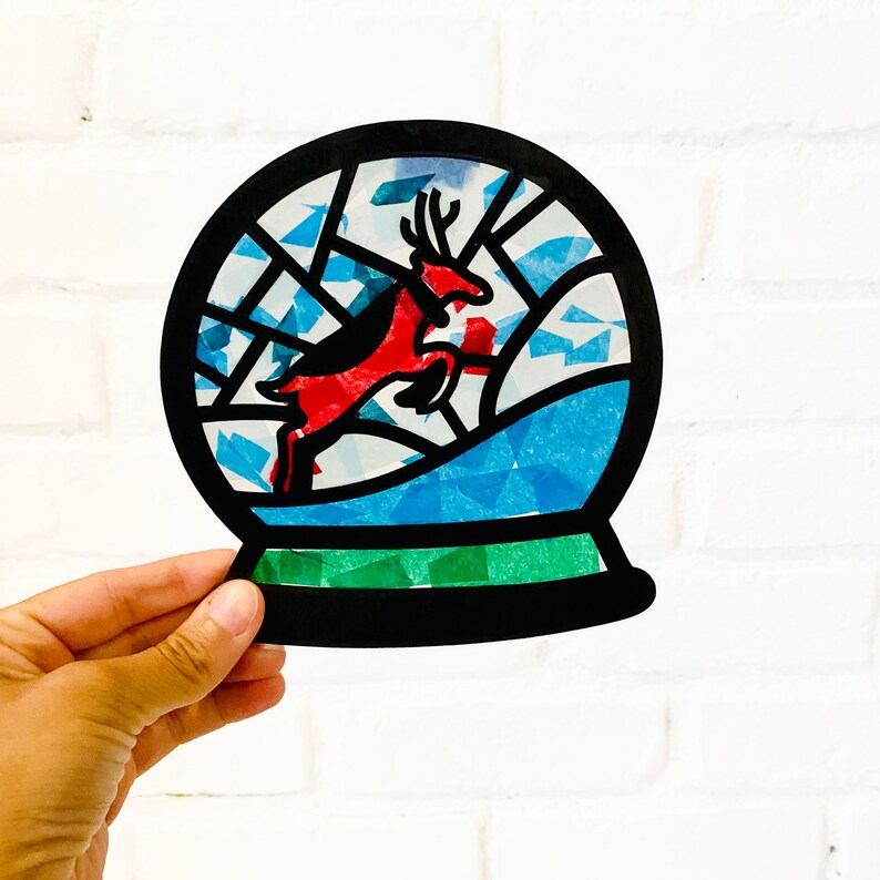 Snowglobe Suncatcher Arts and Crafts Kit for Kids, Simple and Easy DIY ...