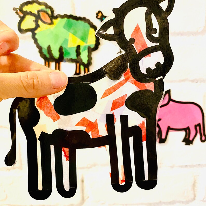 Farm Animals Suncatcher Kit Craft Kits for Kids Arts and - Etsy