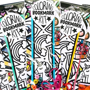 Unicorn Coloring Bookmarks, Rainbow Magical Unicorn Birthday Party ...
