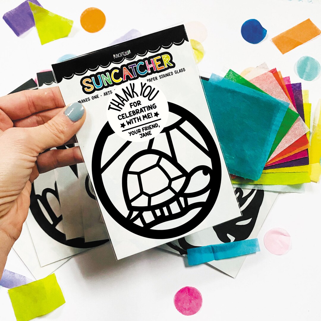 16+ Bulk Turtle Suncatcher Kit, Under the Sea Birthday Party Favors for ...