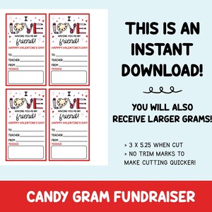 Valentine's Day Candy Gram Fundraiser From, Printable Valentine Flyer ...